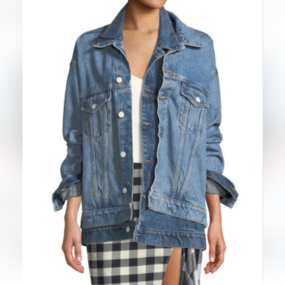 Monse Doubled-Layer Oversize Denim Double Jean Jacket… - Gem